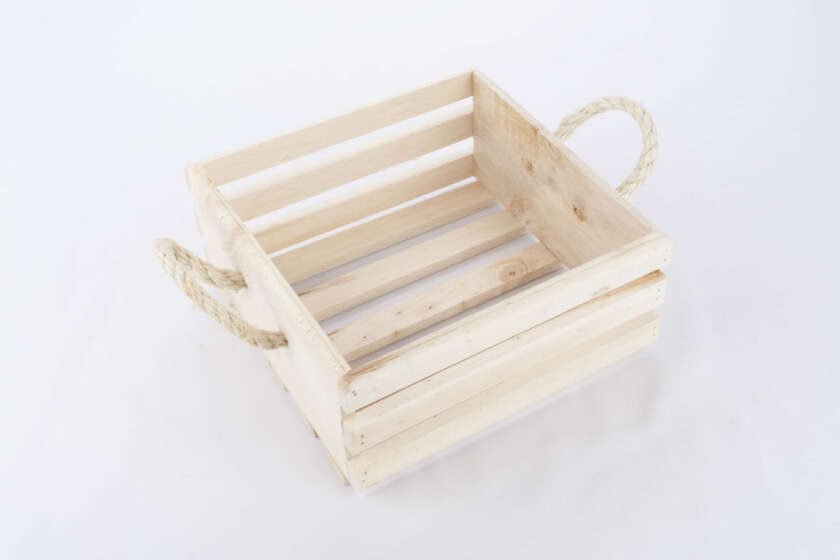 Canasta de madera tipo huacal 20x20x10 cm | Los Cartujos | La Boutique ...