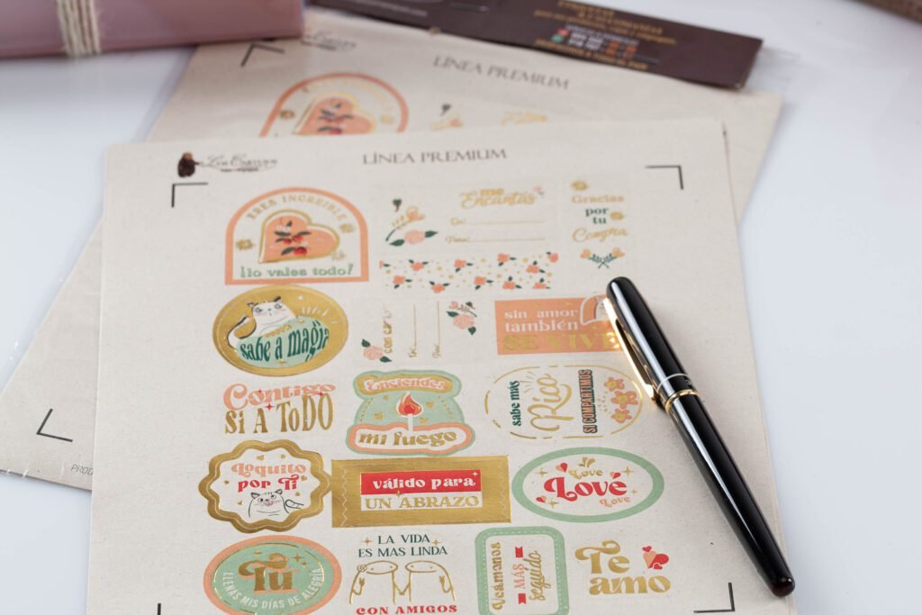 Sticker decorativo línea premium metalizado (paquete x 17und) | Los ...