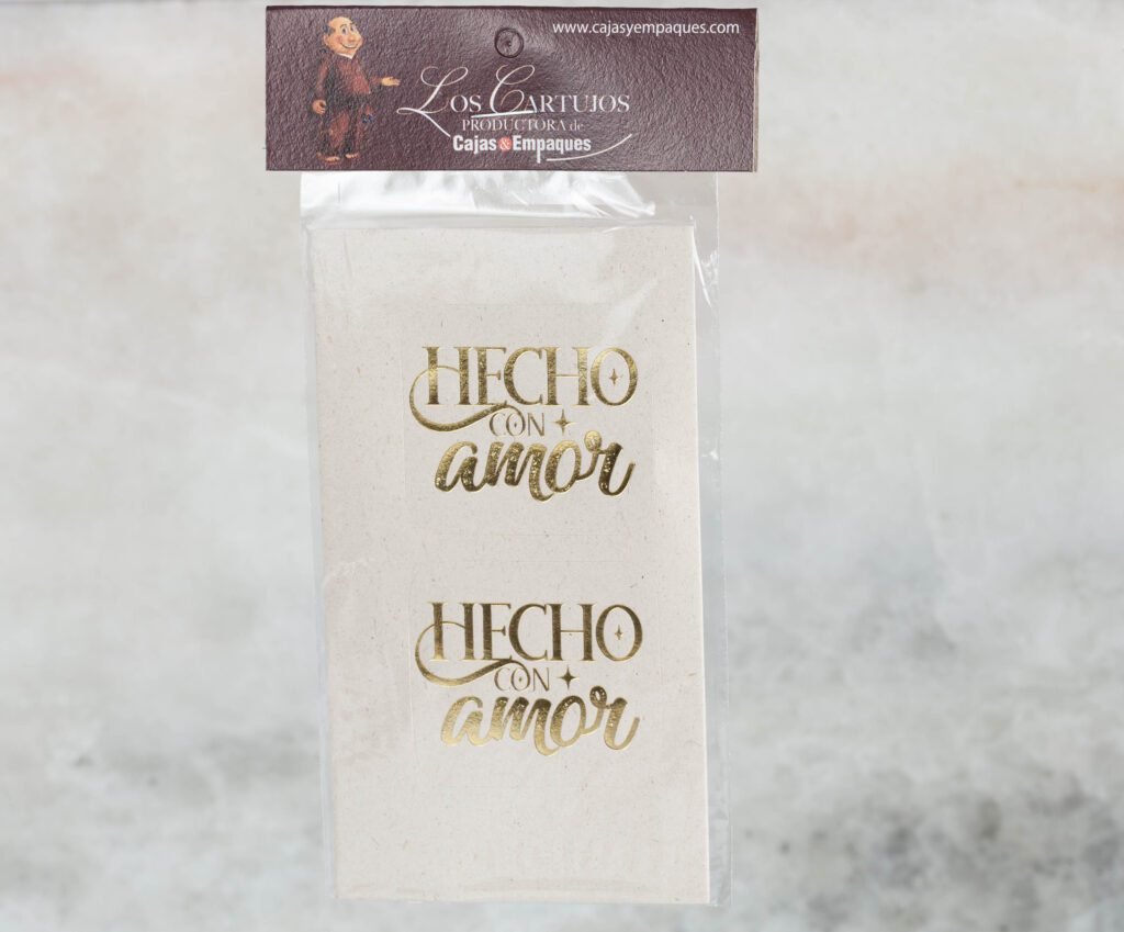 Sticker premium Metalizado (Hecho con amor) 4,5x4,5 | Los Cartujos | La ...