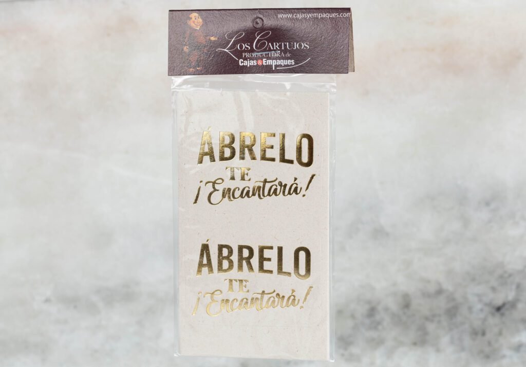 Sticker premium Metalizado (Abrelo te encantara) 6,5x4,5 | Los Cartujos ...