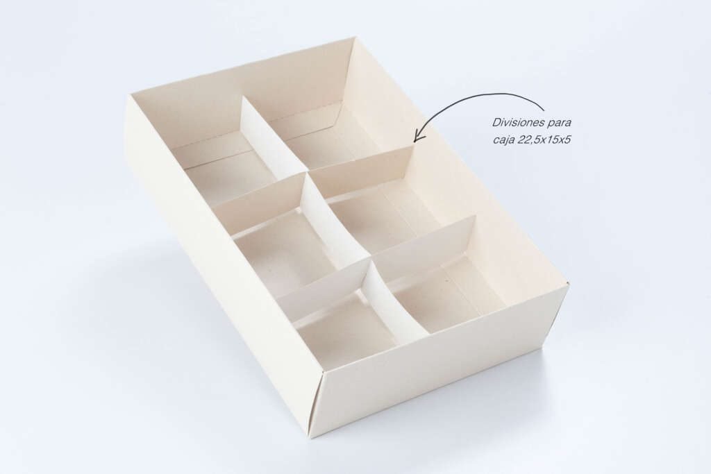 Divisiones para caja 22,5x15x5 | Los Cartujos | La Boutique del Empaque