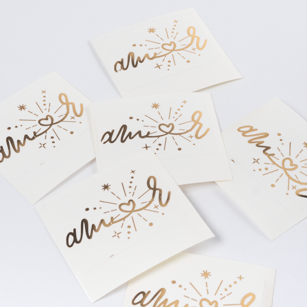 Sticker premium Metalizado (Amor) 6,5x4,5 | Los Cartujos | La Boutique ...